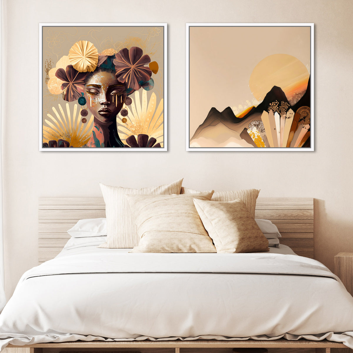 Faces of Unity: Tribal Bokeh, Art Duo, by Bella Eve – Zokis Canvas Art