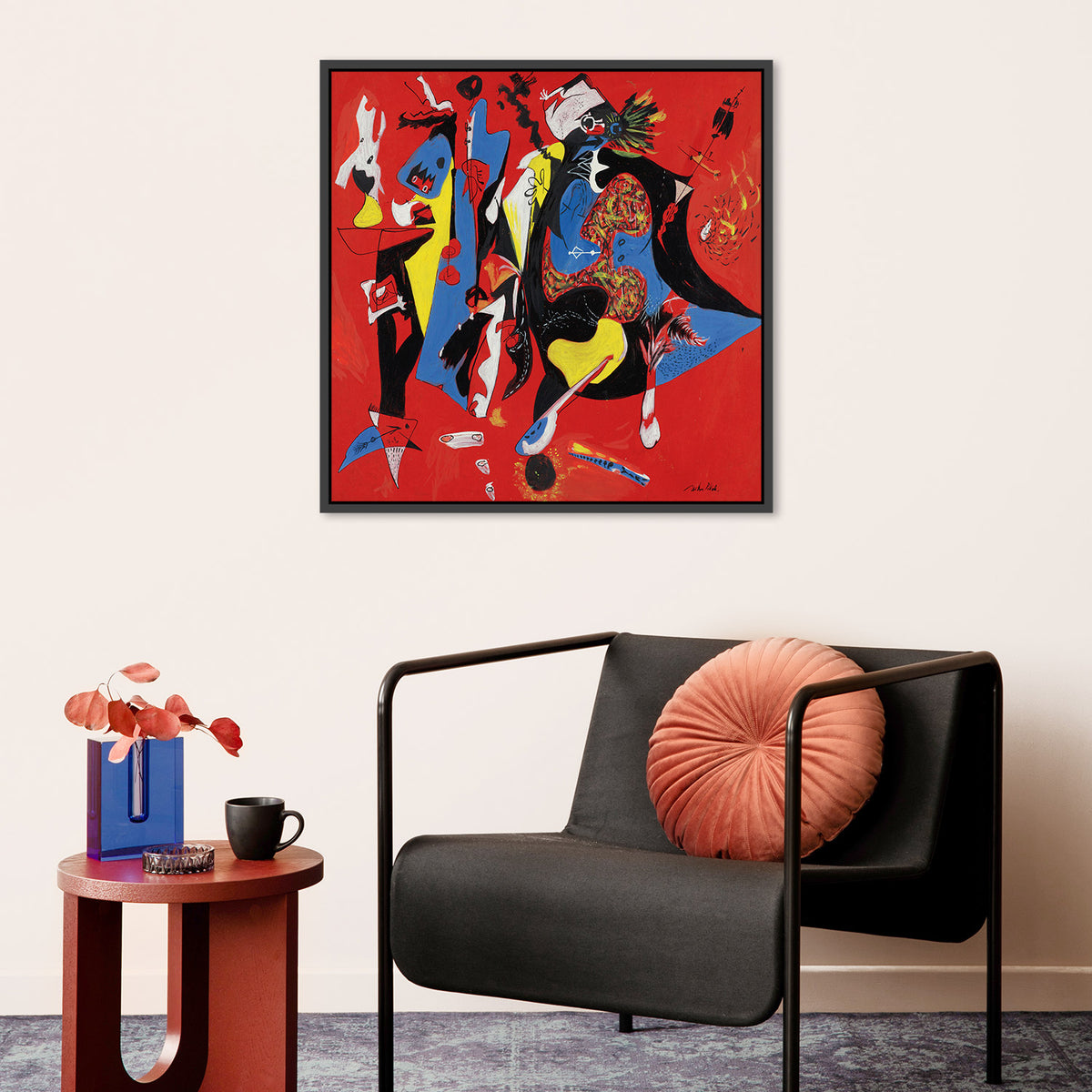 Red and Blue, 1946 by Jackson Pollock – Zokis Canvas Art