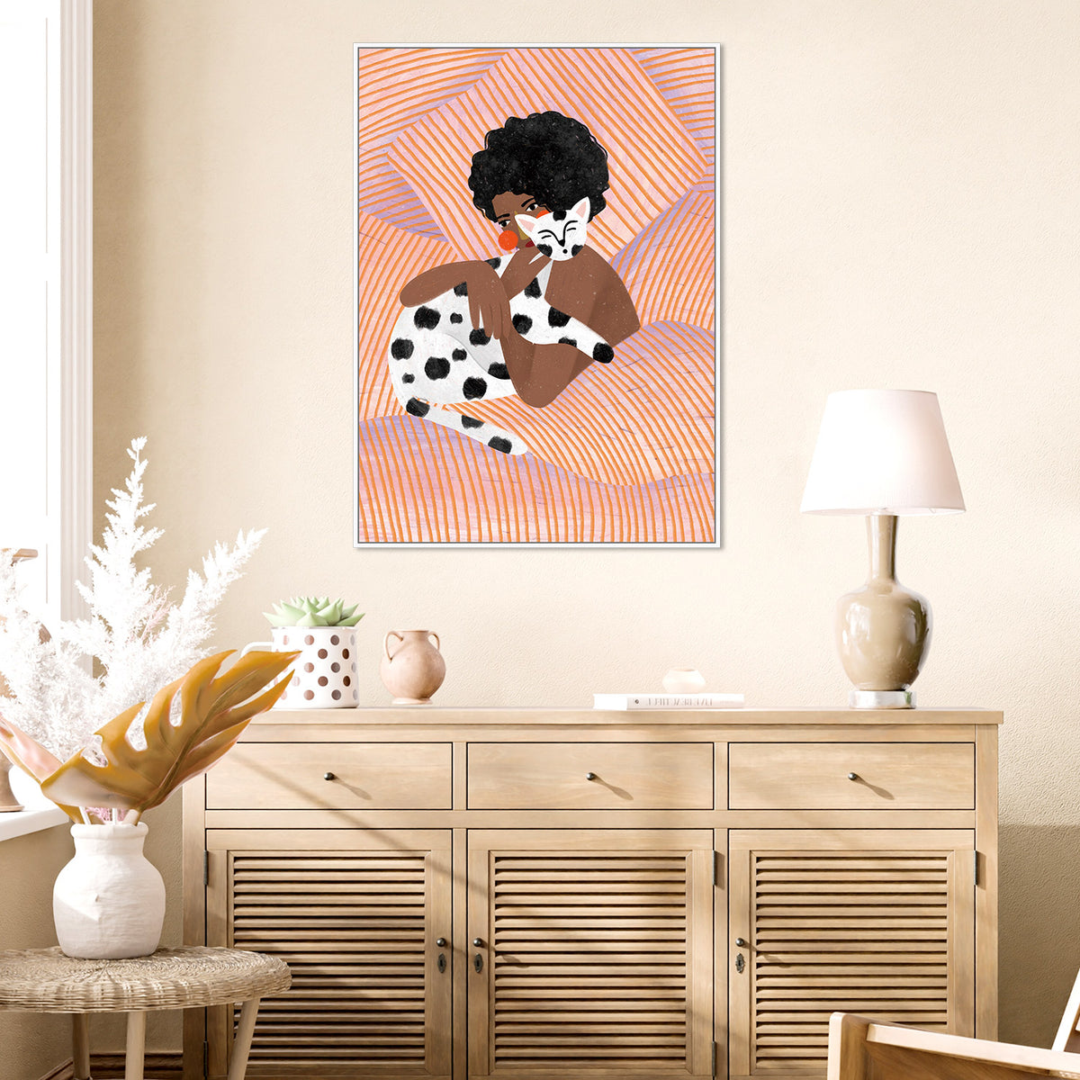 Cat Cuddle, by Bea Muller – Zokis Canvas Art