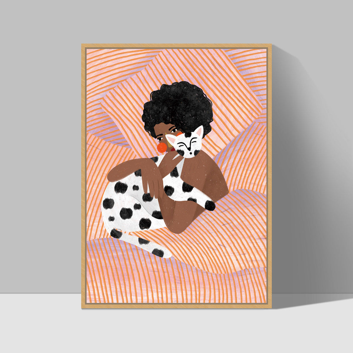 Cat Cuddle, by Bea Muller – Zokis Canvas Art