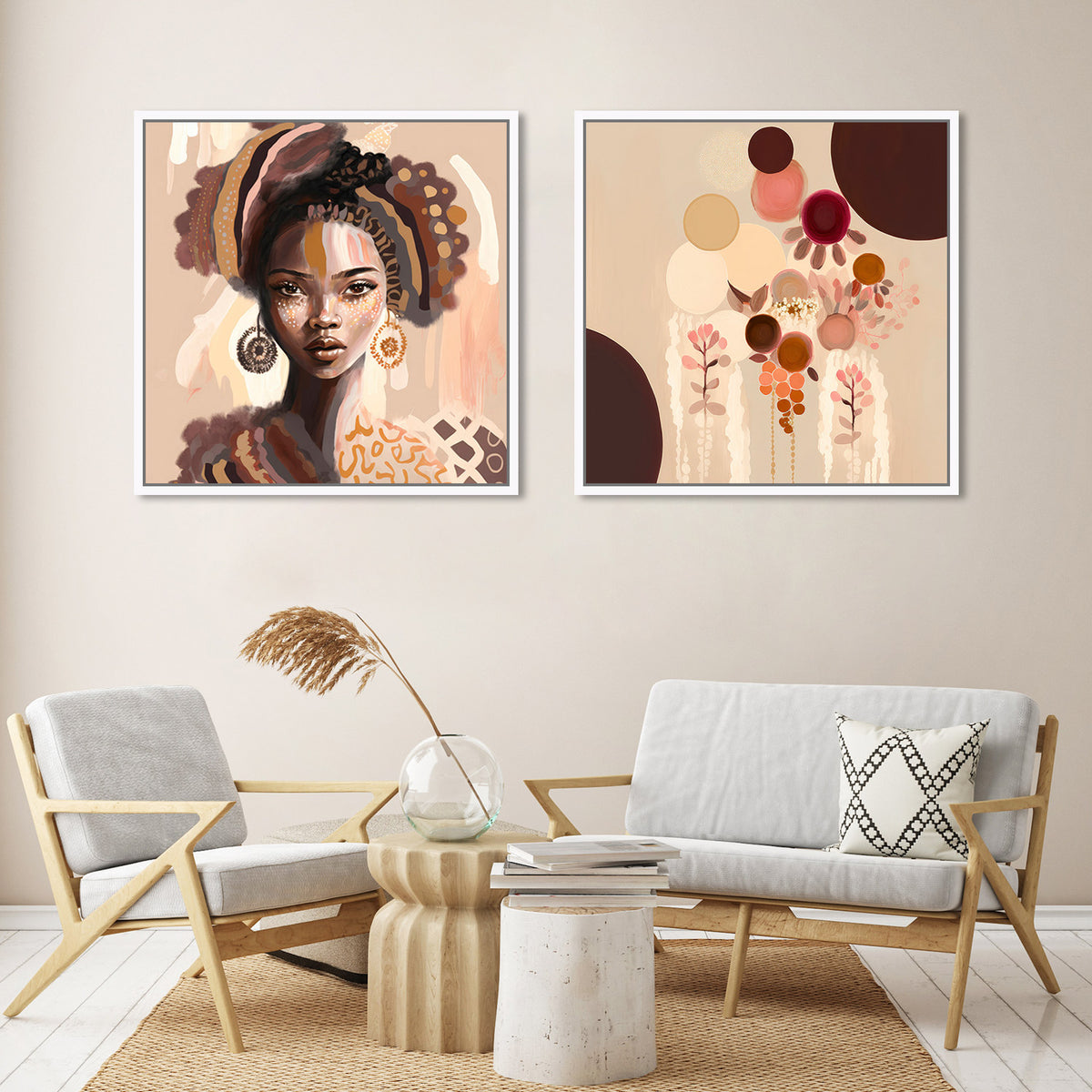 Faces of Unity: Amara, Art Duo, by Bella Eve – Zokis Canvas Art