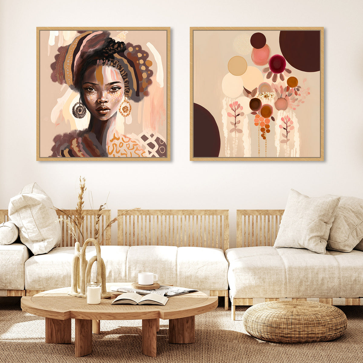 Faces of Unity: Amara, Art Duo, by Bella Eve – Zokis Canvas Art