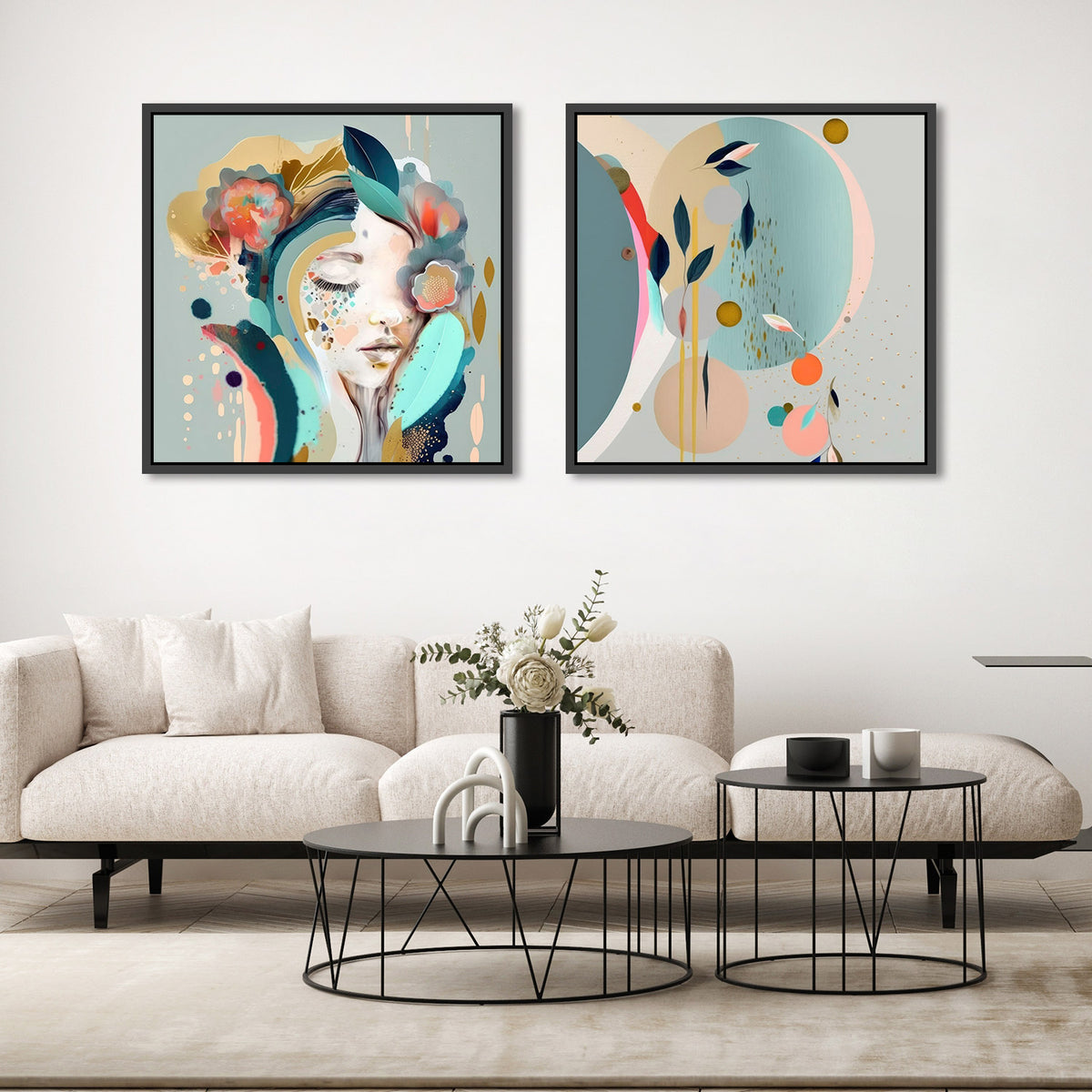 Faces of Unity: Esther, Art Duo, by Bella Eve – Zokis Canvas Art