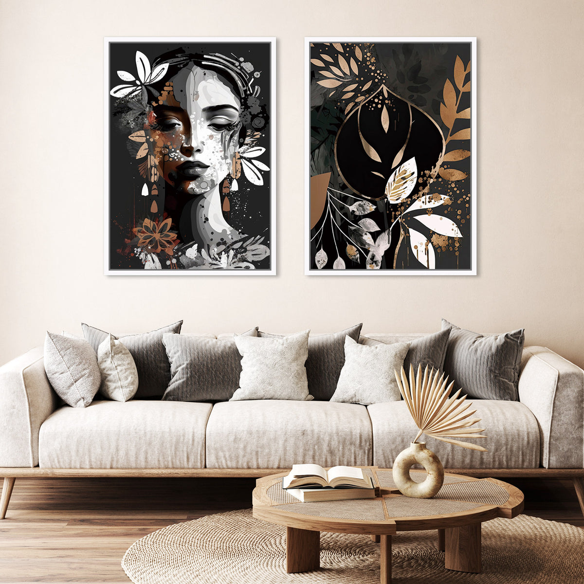 Faces of Unity: Cedar Claire, Art Duo, by Bella Eve – Zokis Canvas Art