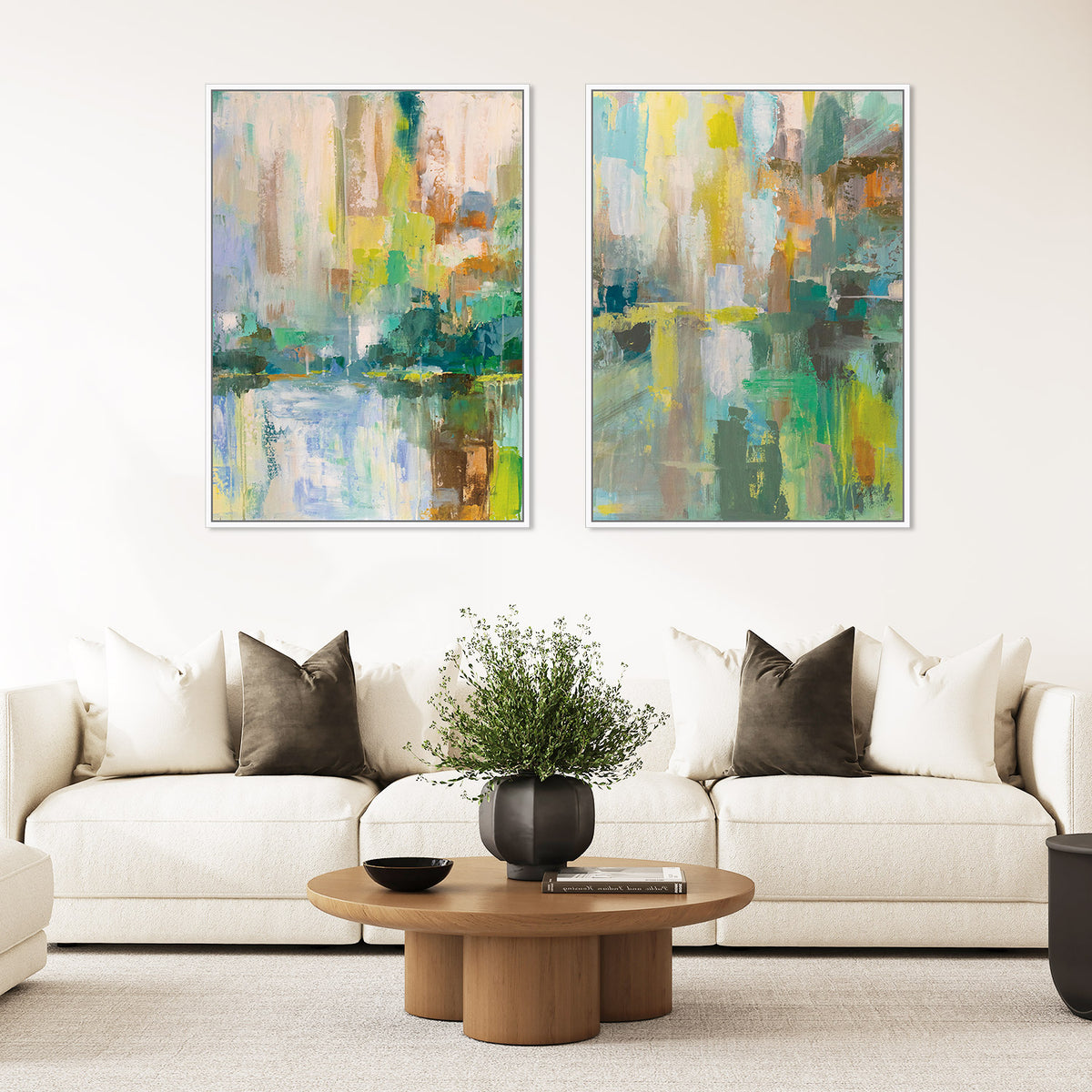 Reflecton, Art Duo, by Jeanette Vertentes – Zokis Canvas Art