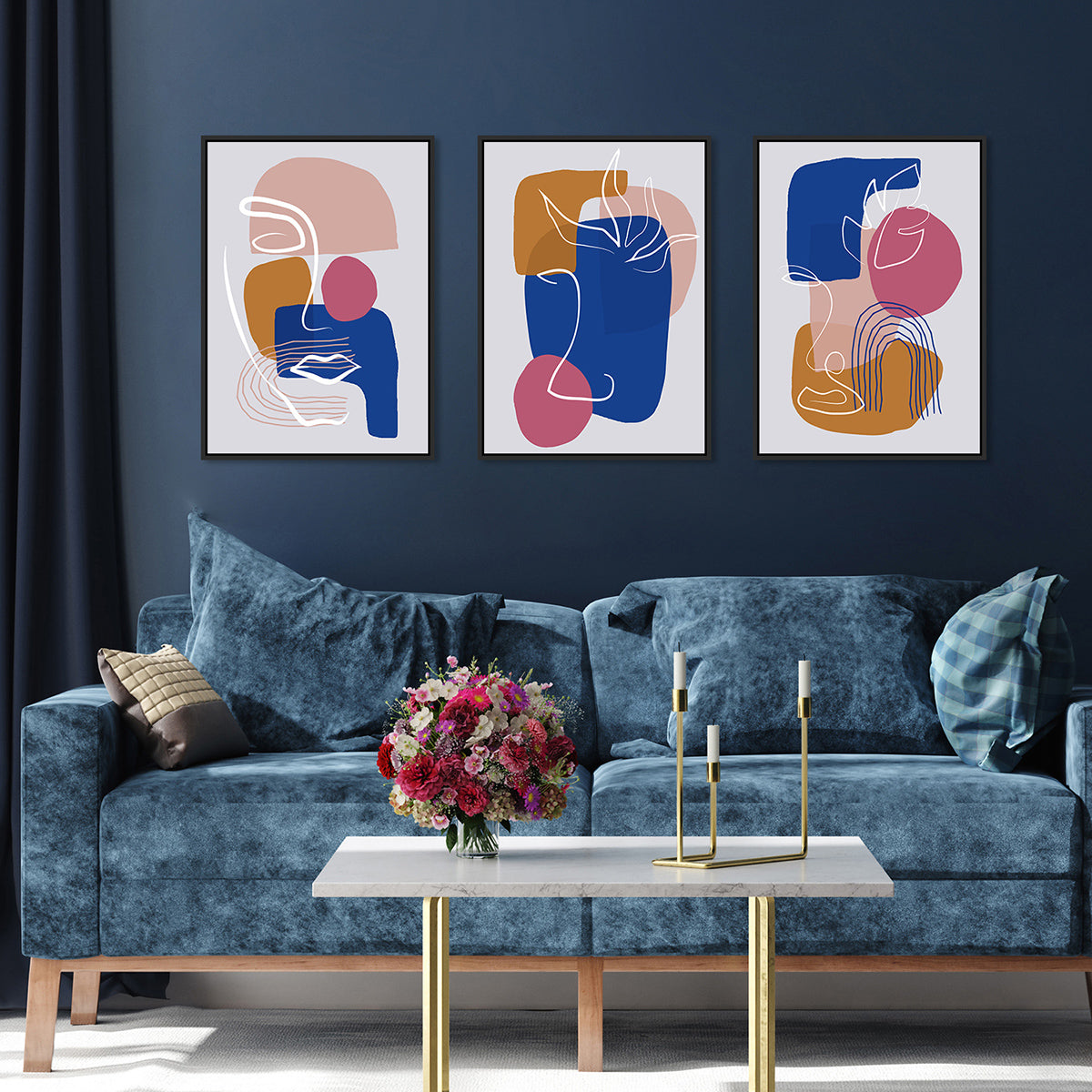 Friendship, Abstract Art Trio – Zokis Canvas Art