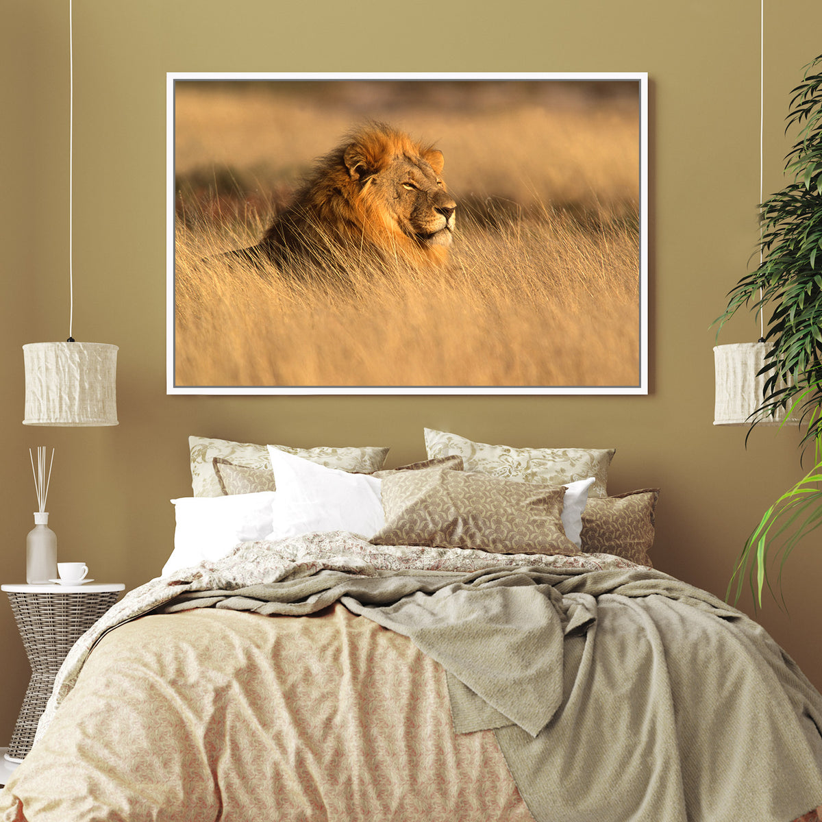 Lion Watching Over the Wildlands – Zokis Canvas Art