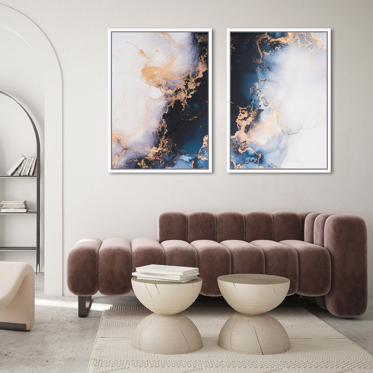 Earthbound Mirrors, Abstract Art Duo – Zokis Canvas Art