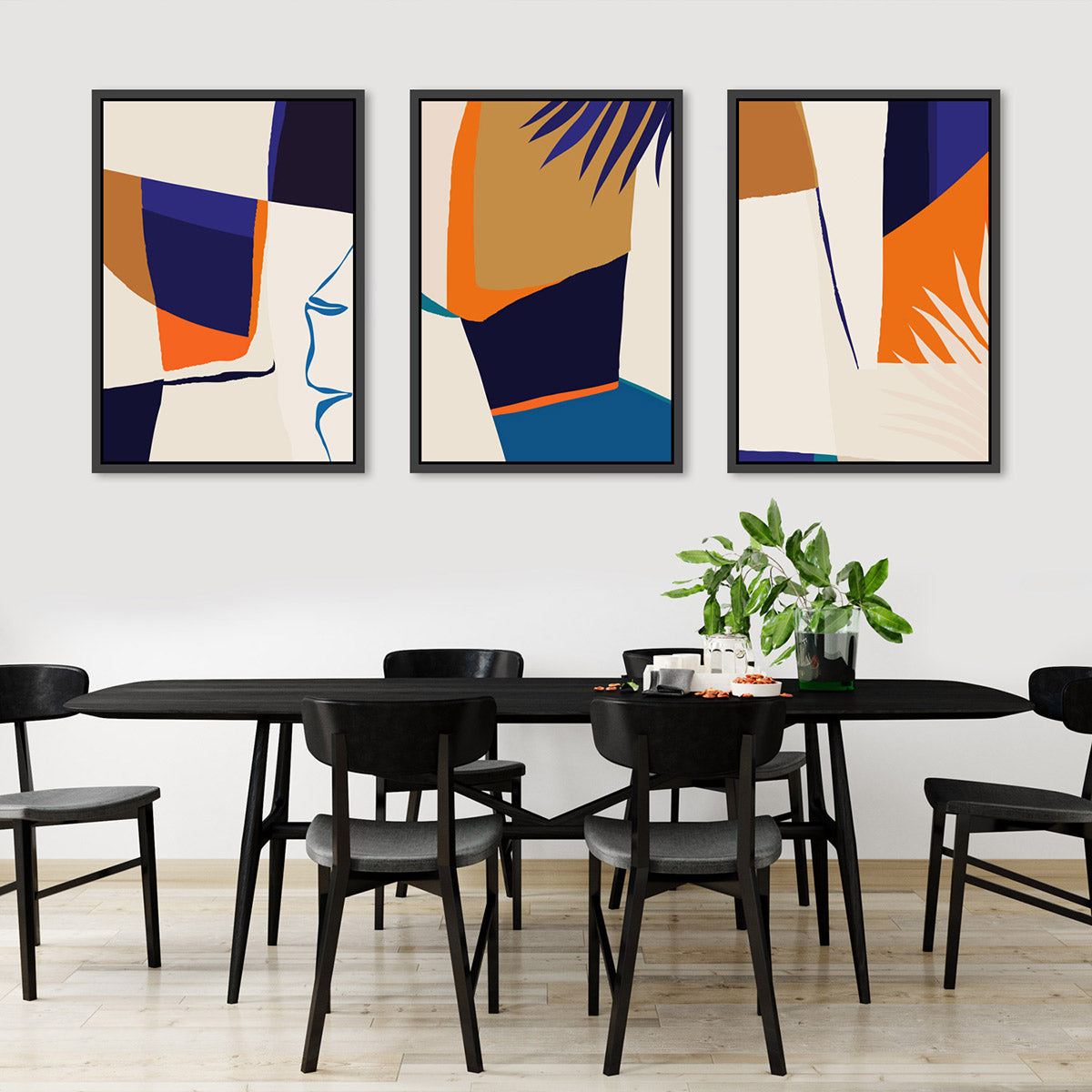 Tropical Oasis, Abstract Art Trio – Zokis Canvas Art