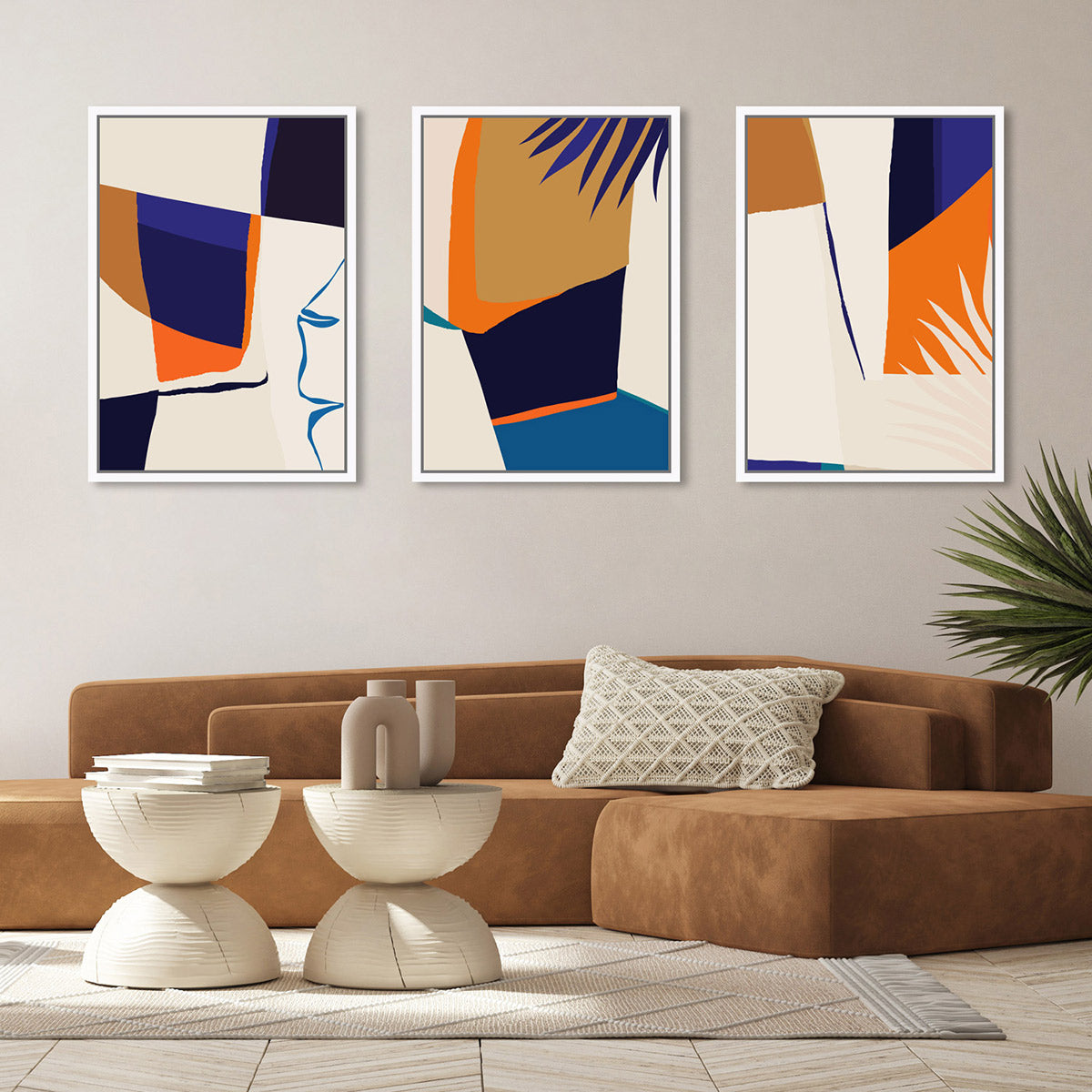 Tropical Oasis, Abstract Art Trio – Zokis Canvas Art