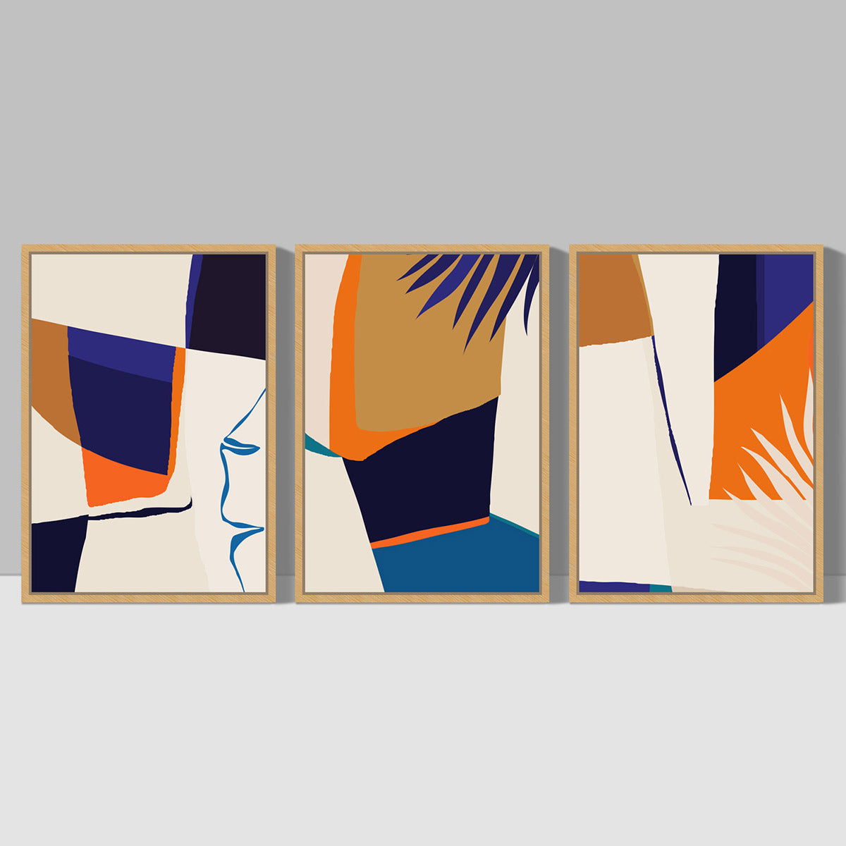 Tropical Oasis, Abstract Art Trio – Zokis Canvas Art