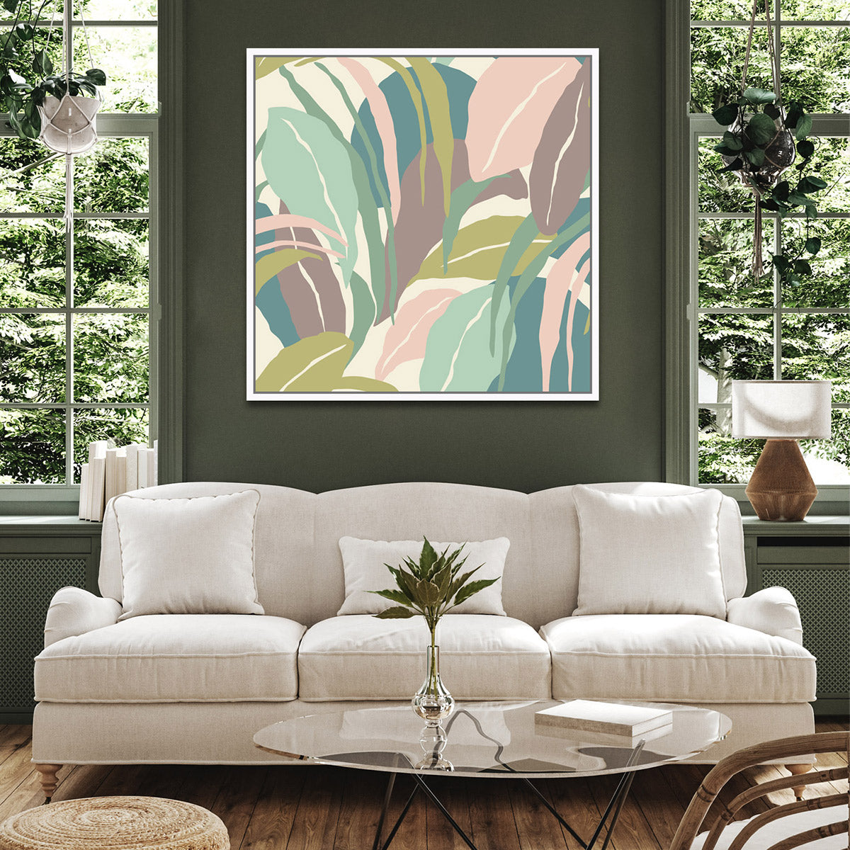 Pastel Leaflets – Zokis Canvas Art