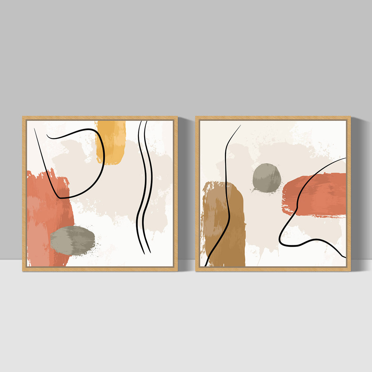 Divine Interlude, Abstract Art Duo – Zokis Canvas Art